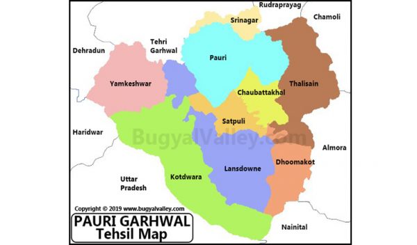 Pauri Garhwal Map